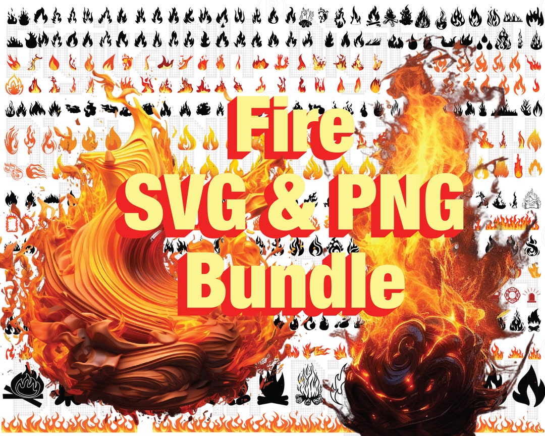 Fire SVG PNG Bundle: 420+ Flame Designs (digital File) - Etsy