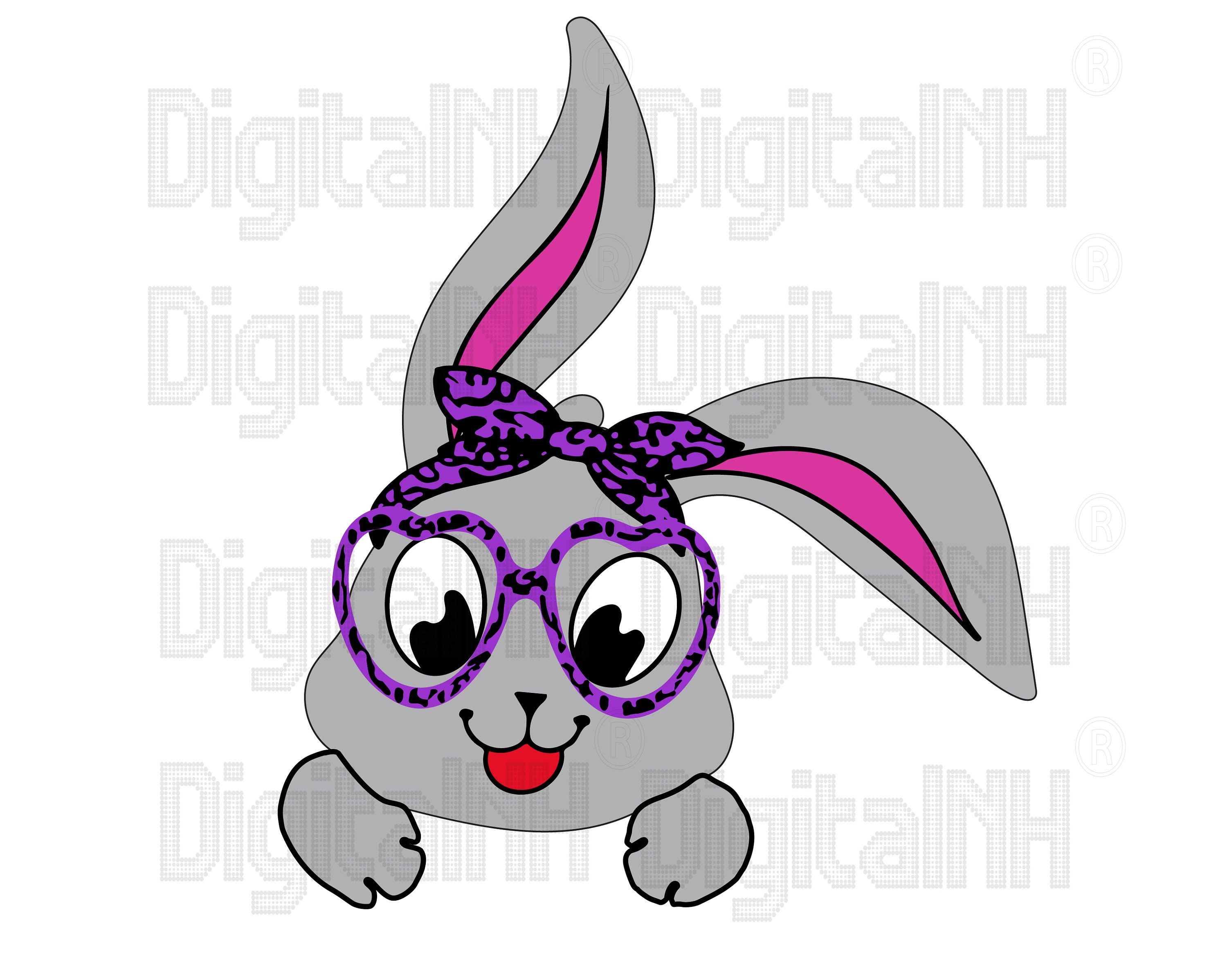 Rabbit Bandana With Sunglasses SVG PNG Bunny SVG Rabbit Svg - Etsy