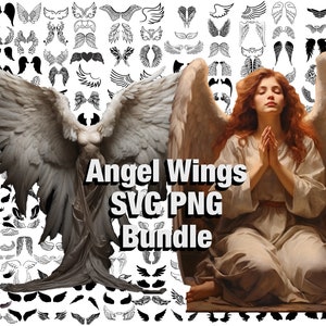 Angel Wings SVG Bundle, Instant Download, Clipart Wing Collection ...
