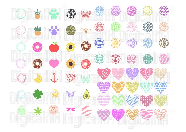 200 Keychain SVG Bundle Circle PATTERNS Svg Round KEYCHAIN - Etsy