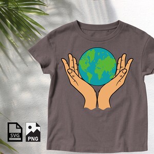 Planet Erde SVG PNG, Erde SVG, Tag der Erde svg, T-Shirt-Design-Idee ...