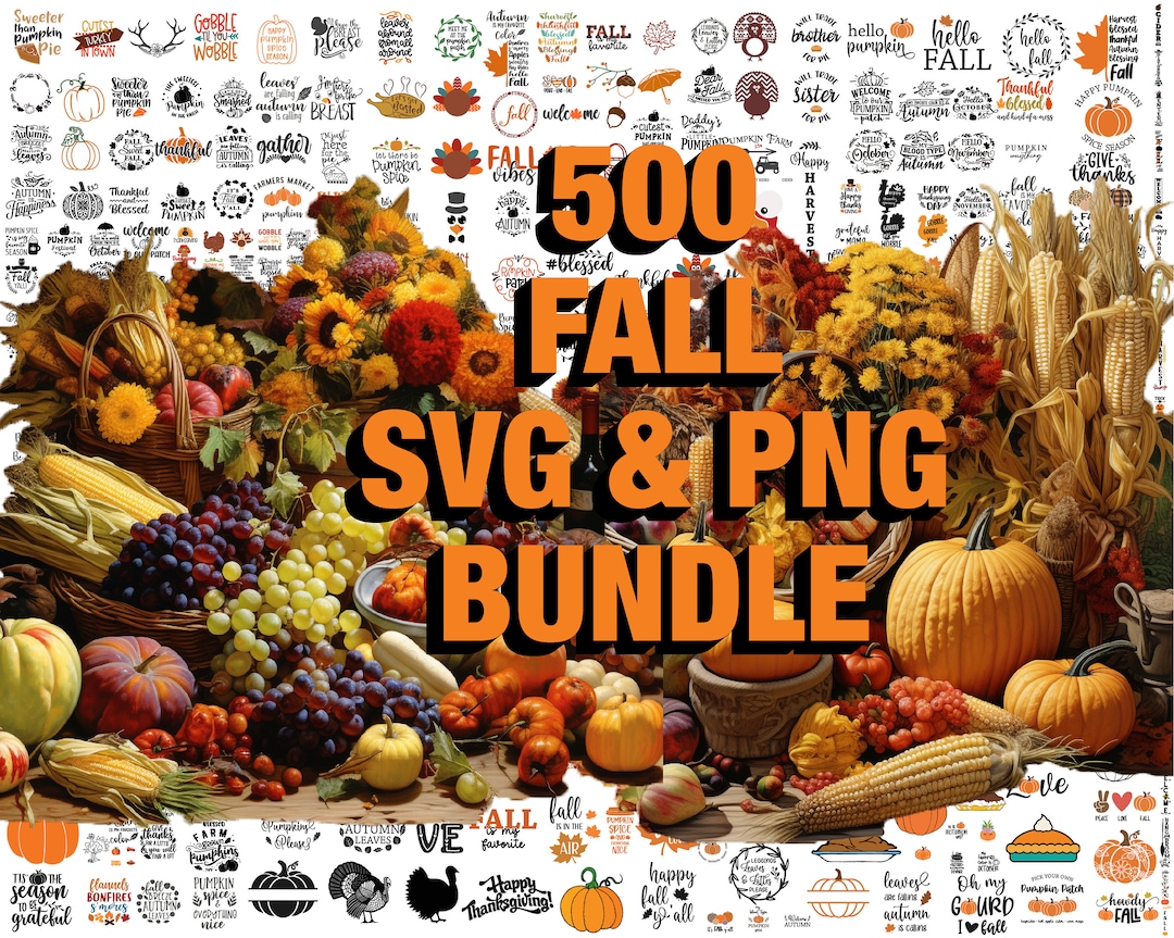 500+ Fall Designs SVG PNG Bundle, Fall SVG Mega Bundle, Autumn Svg ...