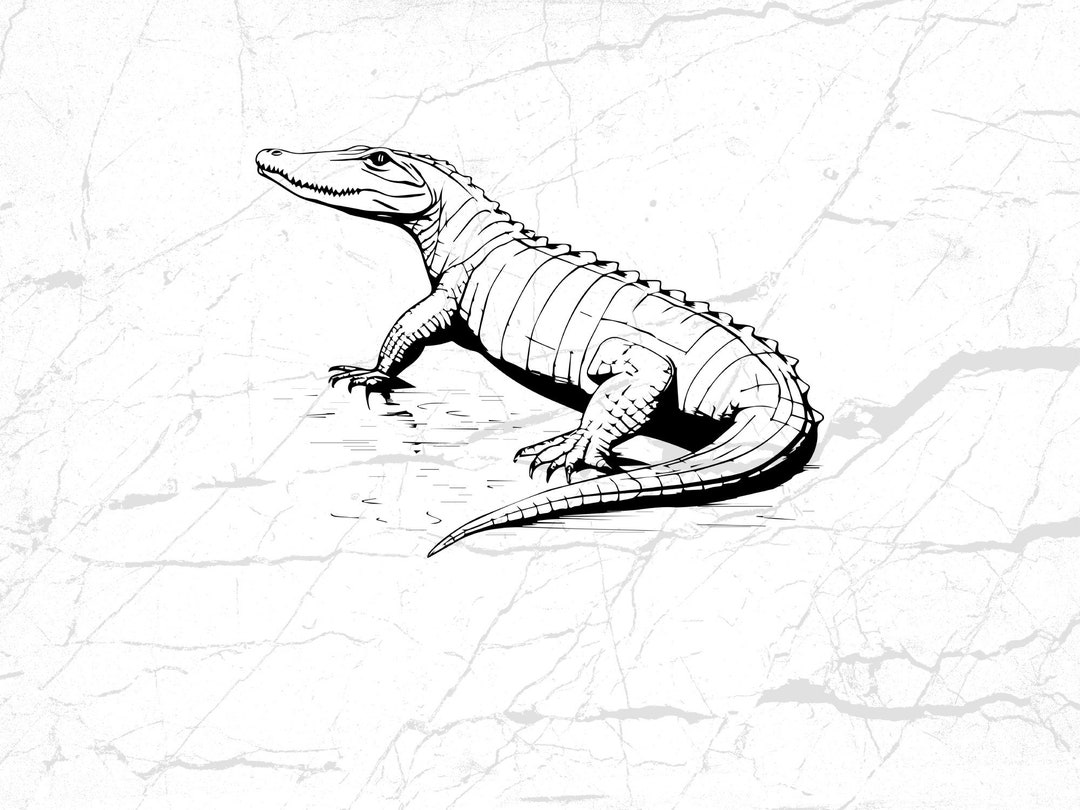 Cute Alligator SVG File, Playful Alligator Clipart, Digital Download ...
