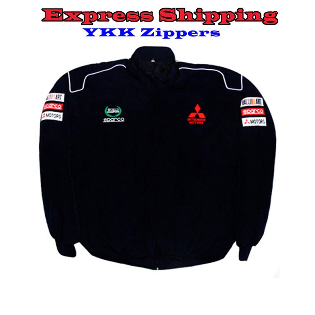 Mitsubishi Motors Sparaco Racing Jacket Black NASCAR Jacket Vintage ...