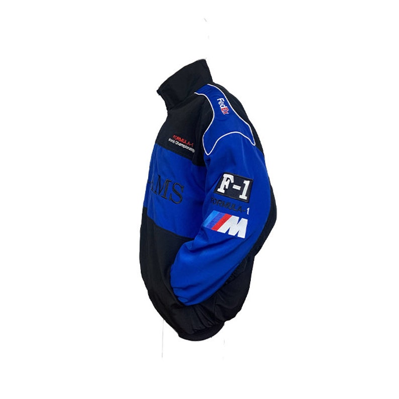 BMW F1 Williams Racing Jacket Black & Royal Blue NASCAR Jacket Vintage ...