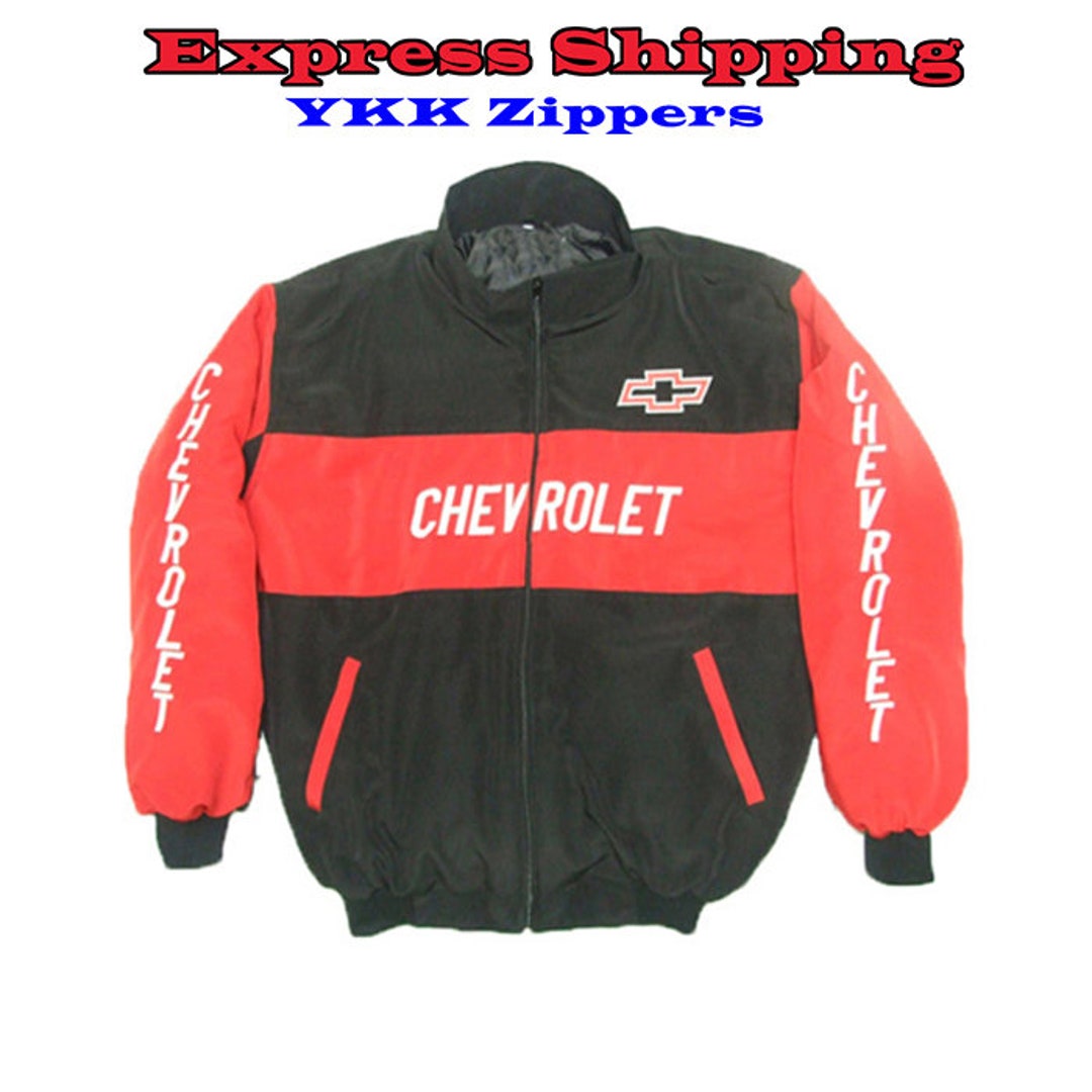 Chevrolet RED & BLACK Racing Jacket Nascar Racing Racing Jacket Men ...