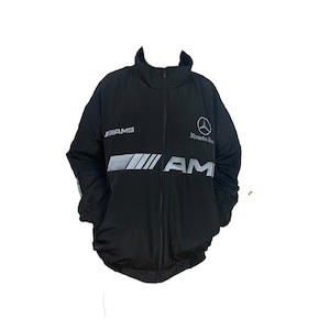 Mercedes Benz AMG Racing Jacket Black NASCAR Jacket Vintage Jacket ...