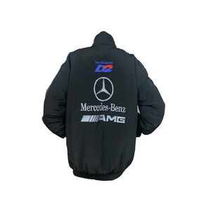Mercedes Benz AMG Racing Jacket Black NASCAR Jacket Vintage Jacket ...