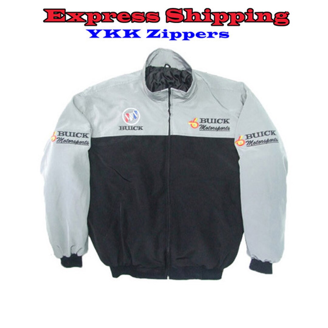 Buick Racing Jacket Light Gray and Black NASCAR Jacket - Etsy