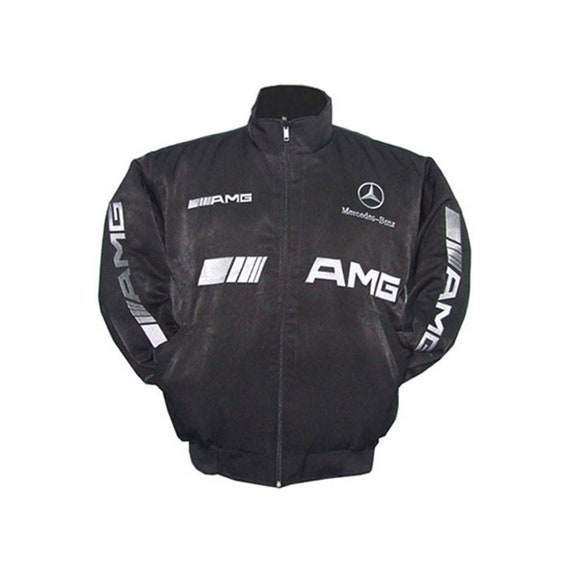 Mercedes Benz AMG Racing Jacket Black NASCAR Jacket - Etsy
