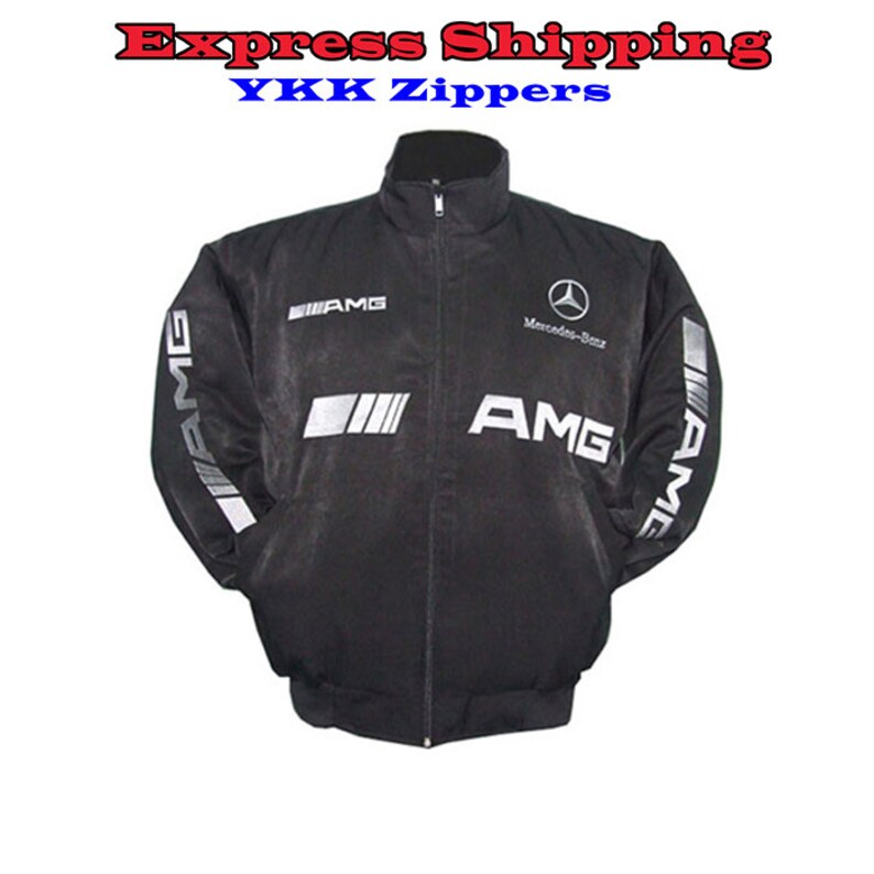 Mercedes Benz AMG Racing Jacket Black NASCAR Jacket - Etsy