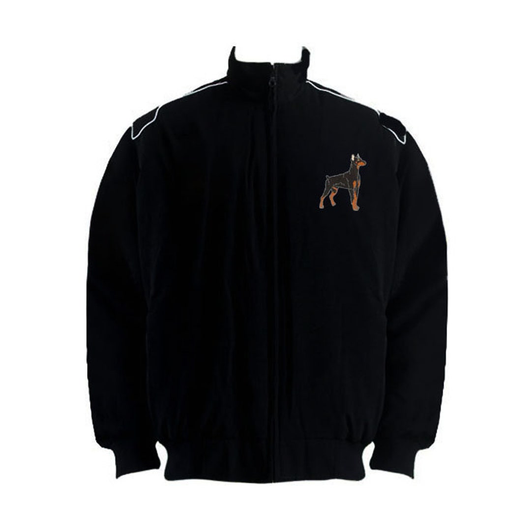 Doberman Pinscher Dog Jacket Black Embroidered Jacket - Etsy