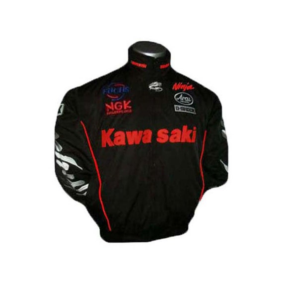 Kawasaki Ninja Jacket Black Racing Jacket NASCAR Jacket - Etsy