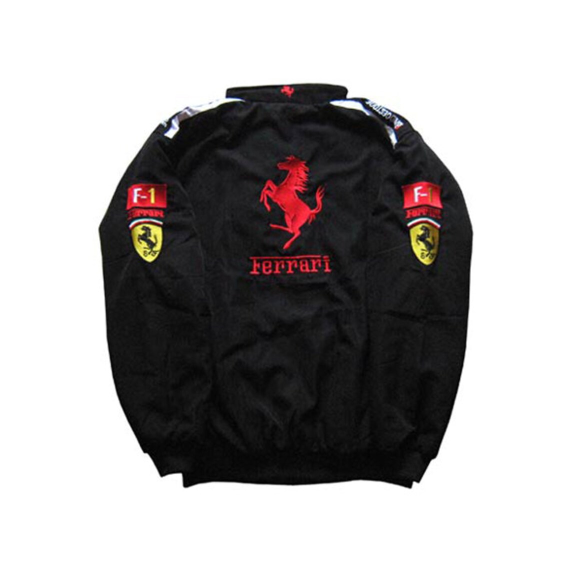 Ferrari Racing F1 Jacket Black With Red Trim NASCAR Jacket - Etsy