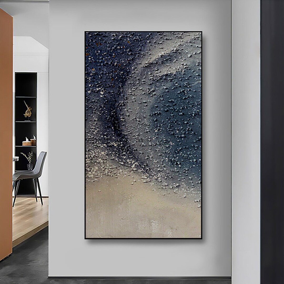 Original Starry Sky Oil Painting on Canvas,starry Night 3D Textured ...