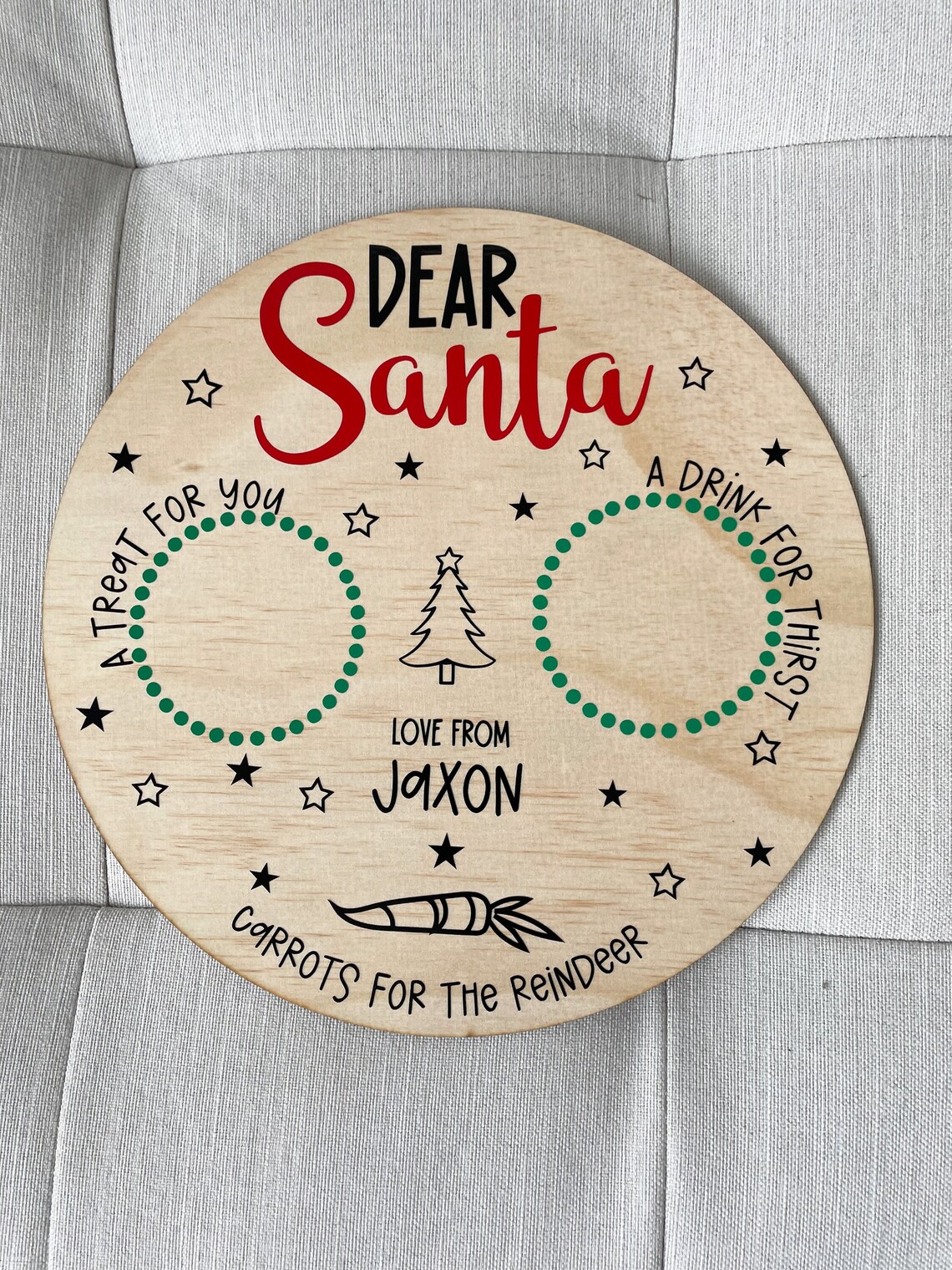Personalised Tray for Santa Cookies for Santa Treats for Santa Tray ...