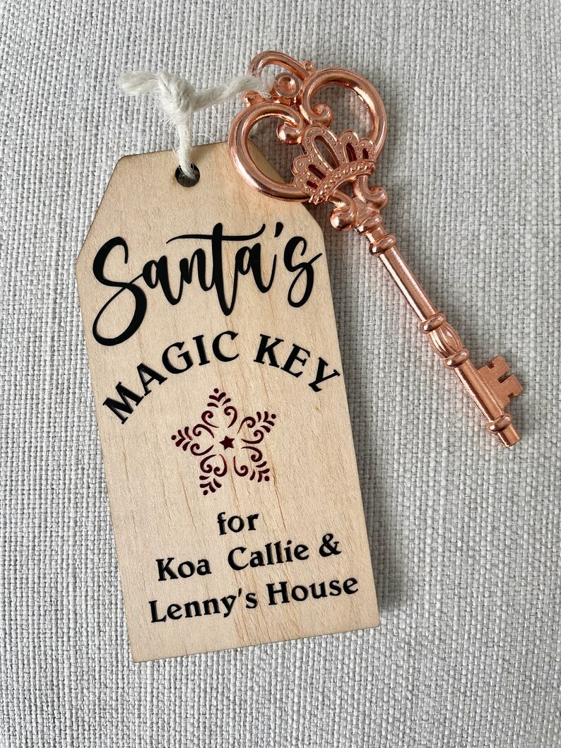 Personalised Santa's Magic Key Santa Key Christmas Eve Santa Stop Here ...