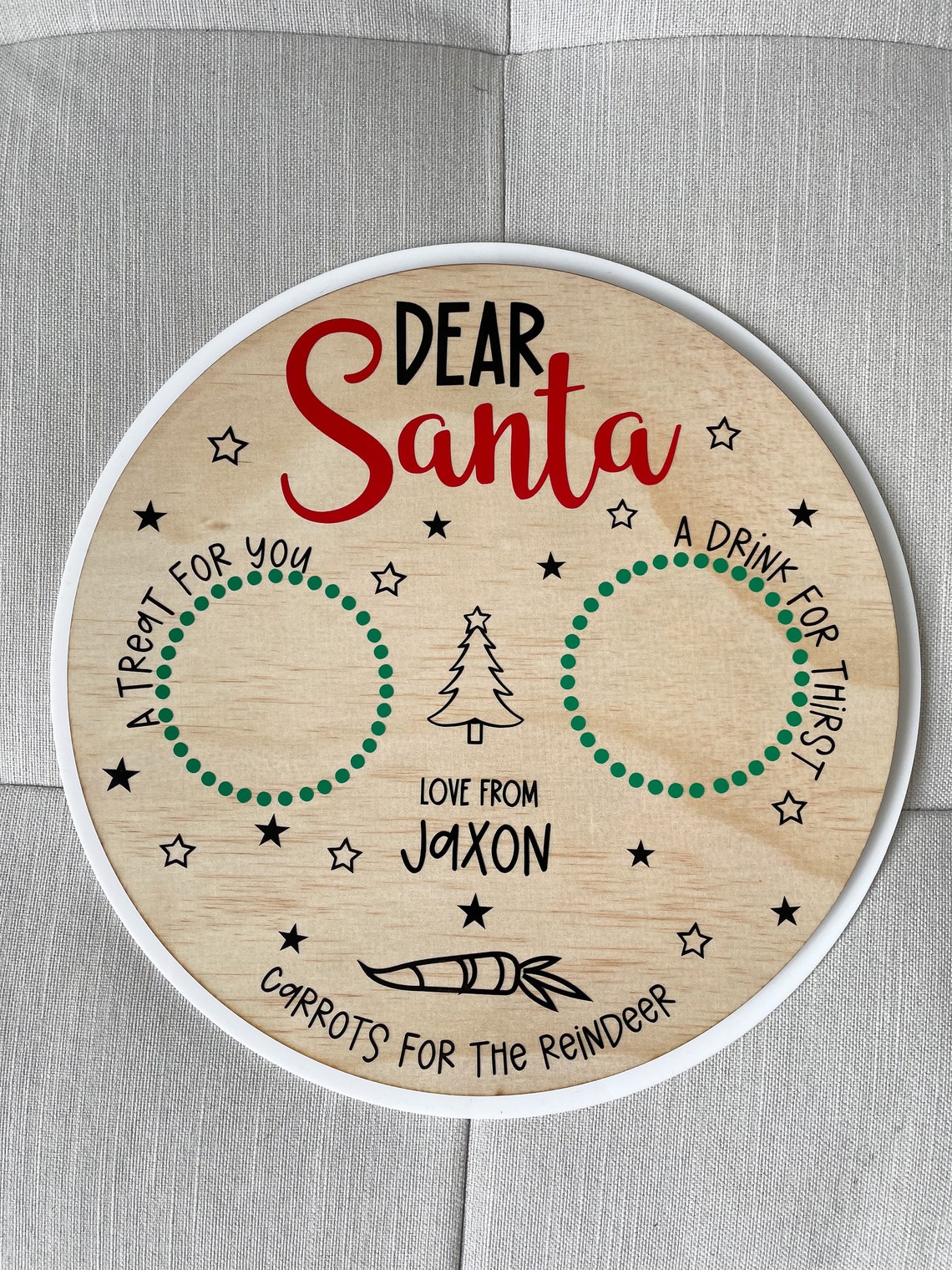 Personalised Tray for Santa Cookies for Santa Treats for Santa Tray ...
