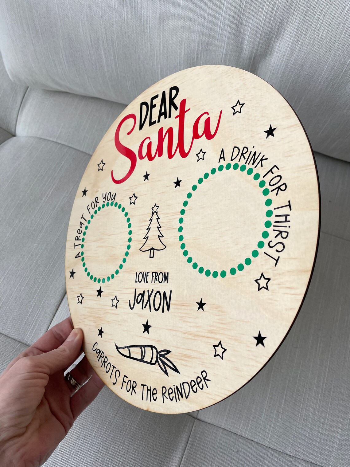 Personalised Tray for Santa Cookies for Santa Treats for Santa Tray ...