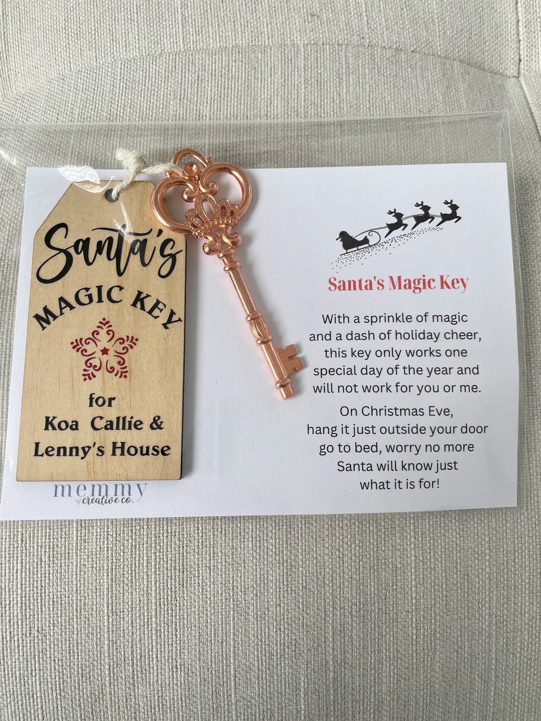 Personalised Santa's Magic Key Santa Key Christmas Eve Santa Stop Here ...