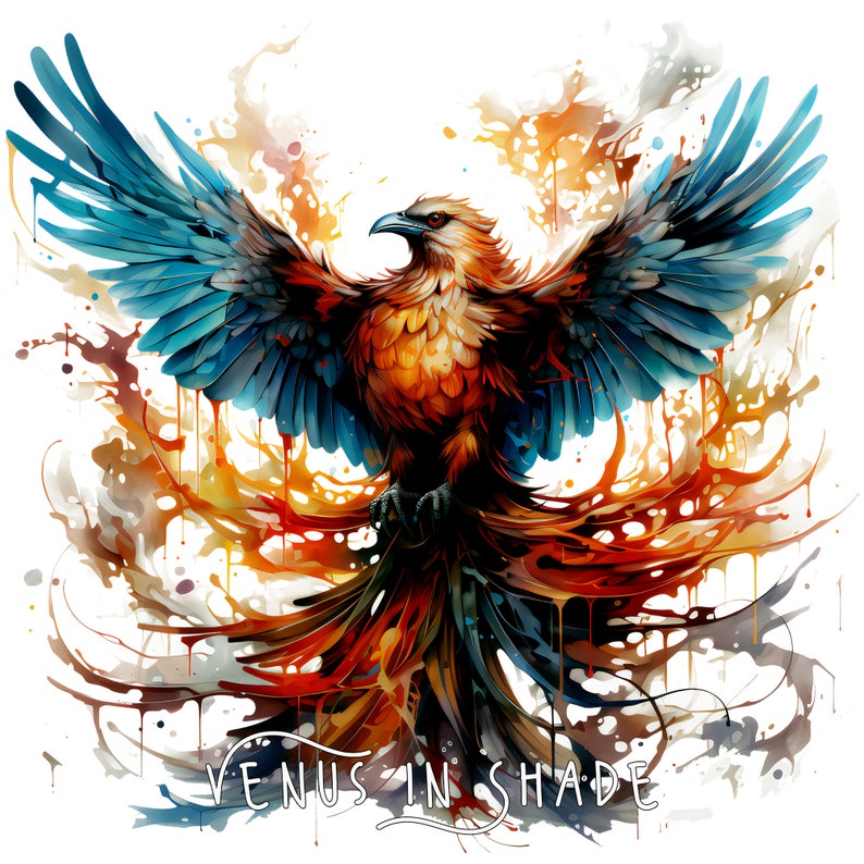 Rising Phoenix Fantasy Creature Flying Firebird Fairytale Beast Fantasy ...