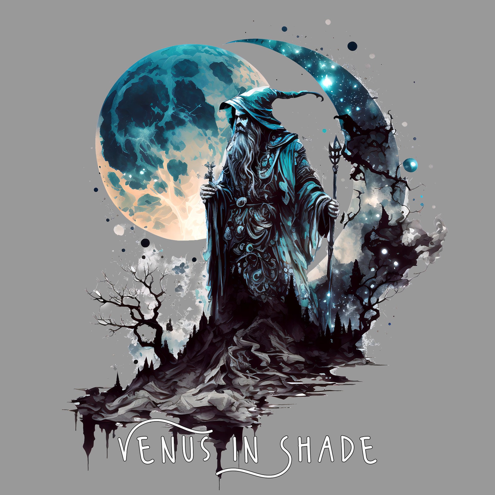 Moon Wizard Magic Sorcerer DND Roleplay Gaming Boss Mob - Etsy