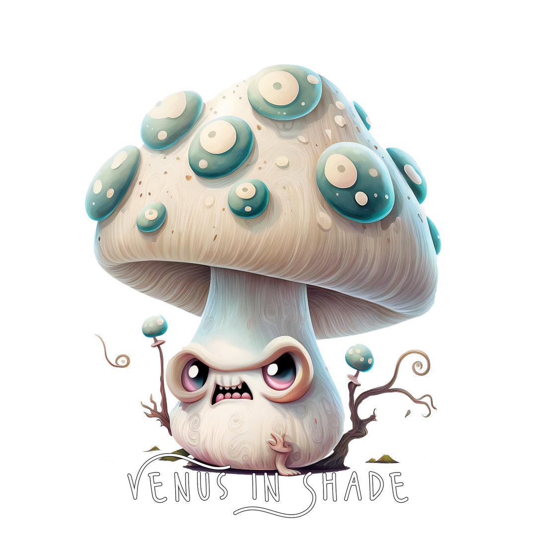 Angry Mushroom Creature Adorable Fairy Mushroom Fungus Mycology Fantasy ...