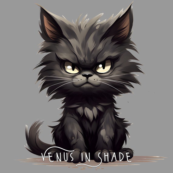 Angry Black Cat Drawing