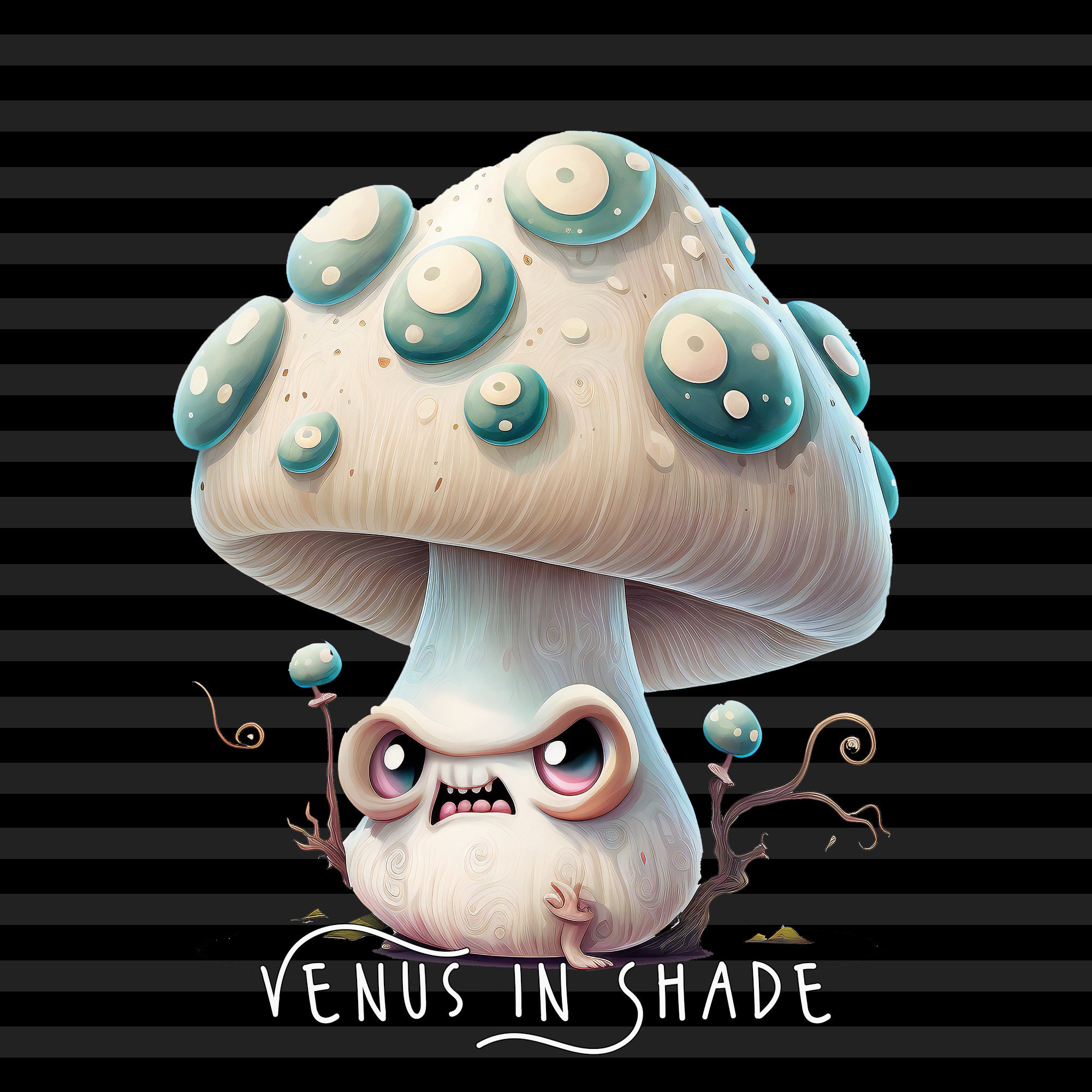 Angry Mushroom Creature Adorable Fairy Mushroom Fungus Mycology Fantasy ...