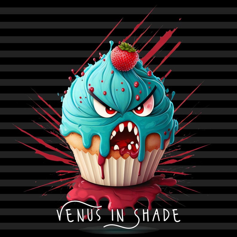 Odd Creature Monster Cupcake Angry Dessert Sweet Bakery Horror Woodland ...