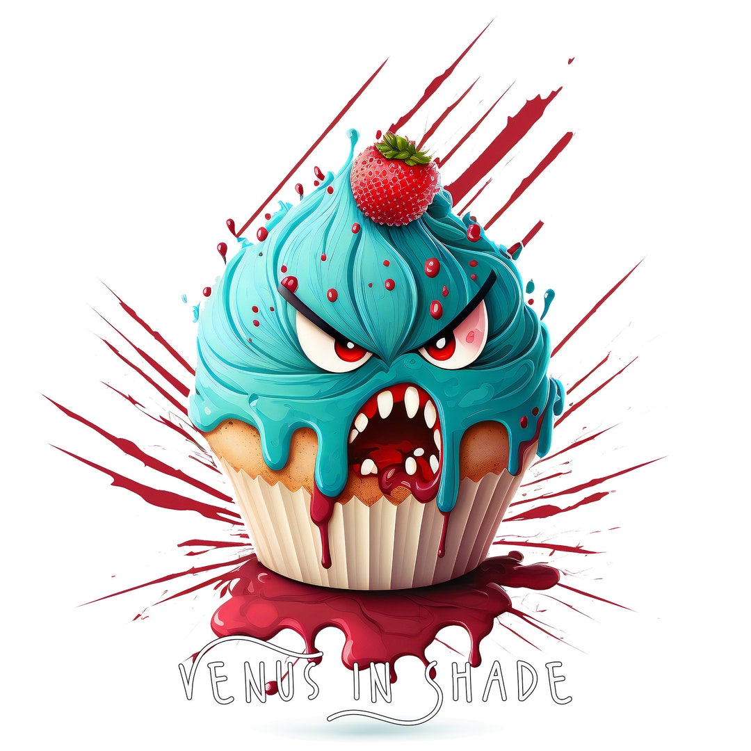 Odd Creature Monster Cupcake Angry Dessert Sweet Bakery Horror Woodland ...