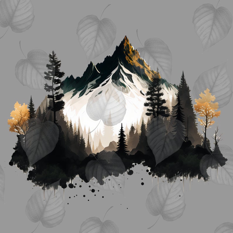 Mountain Peak Hiking Nature Trail Sticker Mountain Outdoor - Etsy