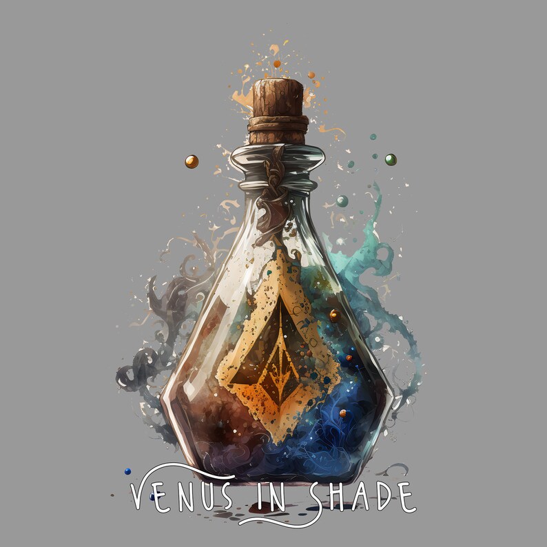 Magic Potion Bottle Apothecary Bottle DND MTG Card Dungeon Master Wizard Sorcerer Item Gamer ...