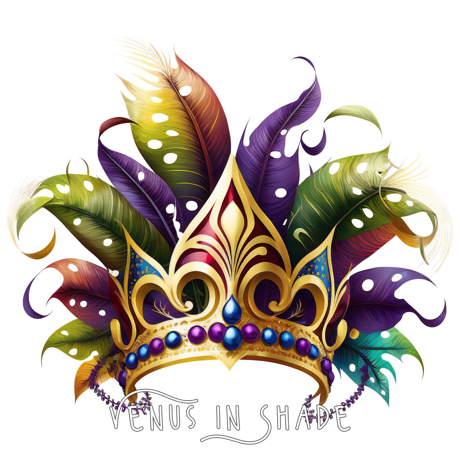 Mardi Gras Crown Cajun Southern Festival Costume Formal Gown Green ...