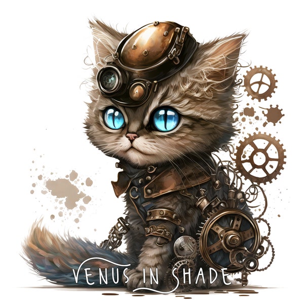 Cat Steampunk - Etsy