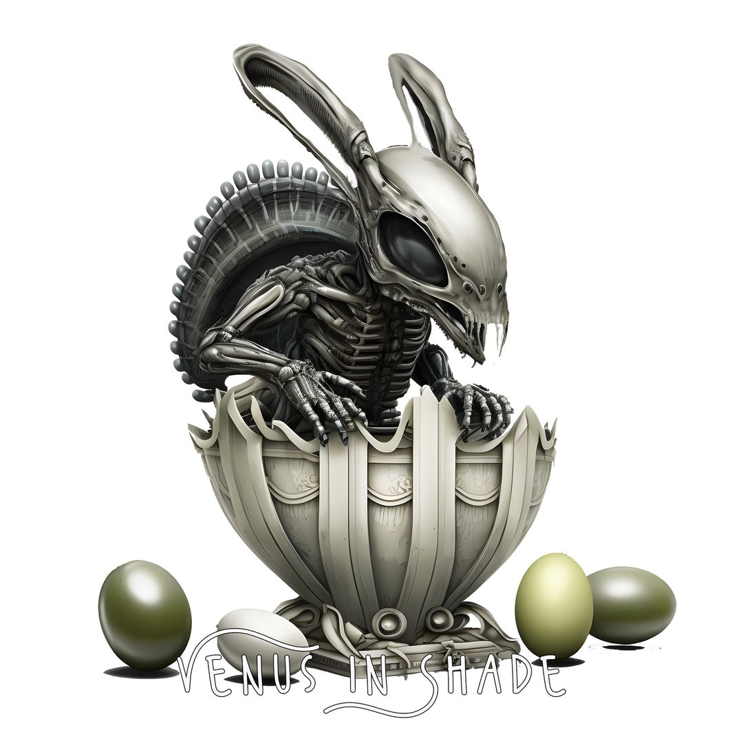 Xeno Easter Bunny Alien Monster Easter Rabbit Holiday Egg Flower ...
