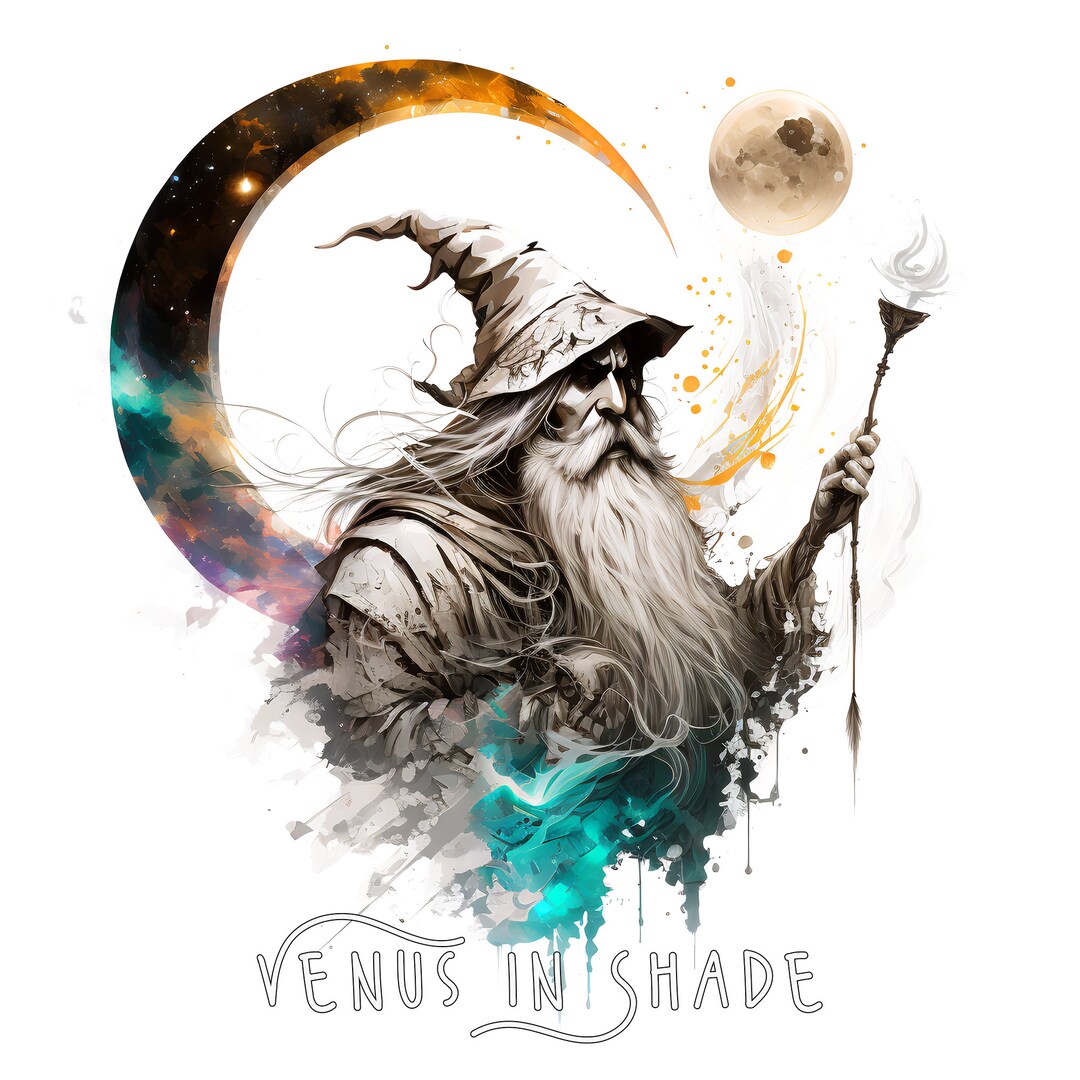 Moon Wizard Magic Sorcerer DND Roleplay Gaming Boss Mob Character ...