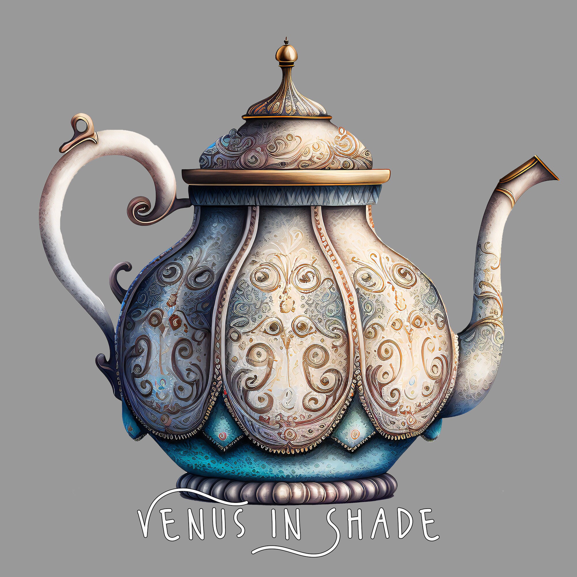 Fantasy Rose Floral Teapot Antique Storybook Fantasy Teatime Tea Cup ...