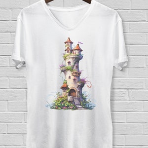 Rapunzel's Tower adorable Fairytale Mother Goose Illustration Nursery ...