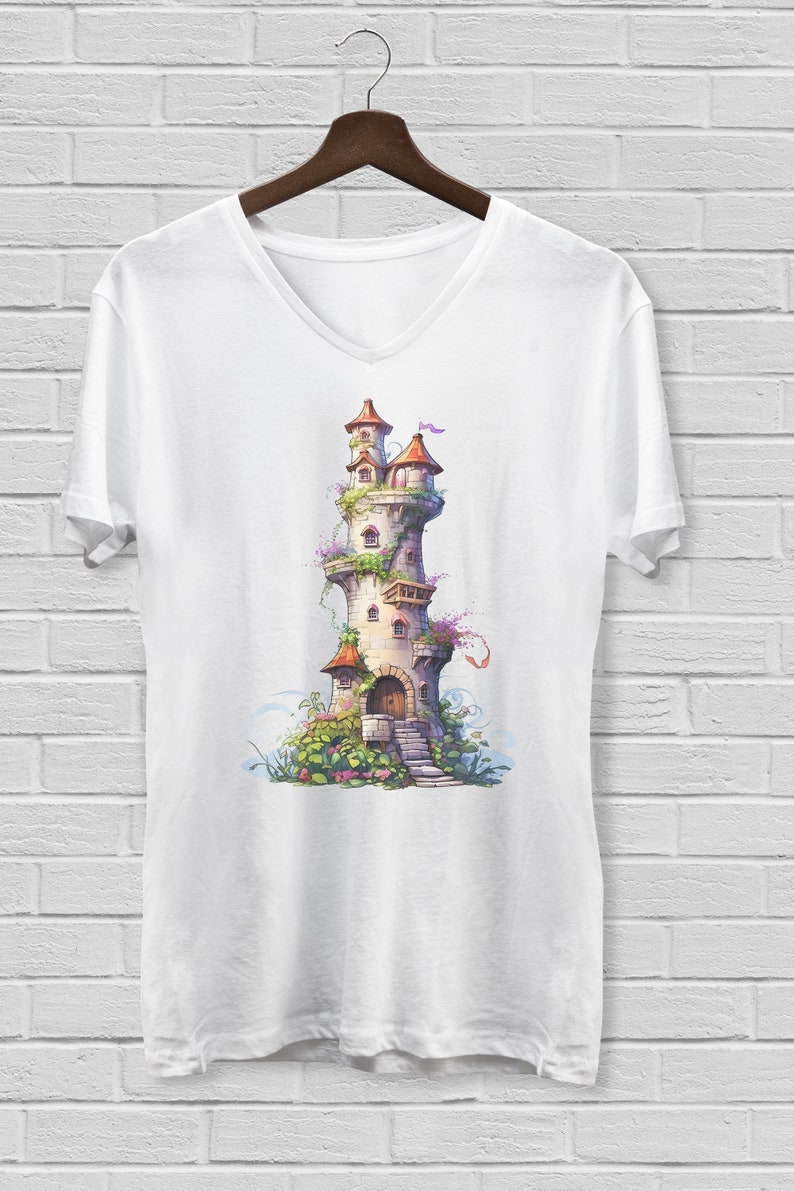 Rapunzel's Tower adorable Fairytale Mother Goose Illustration Nursery ...
