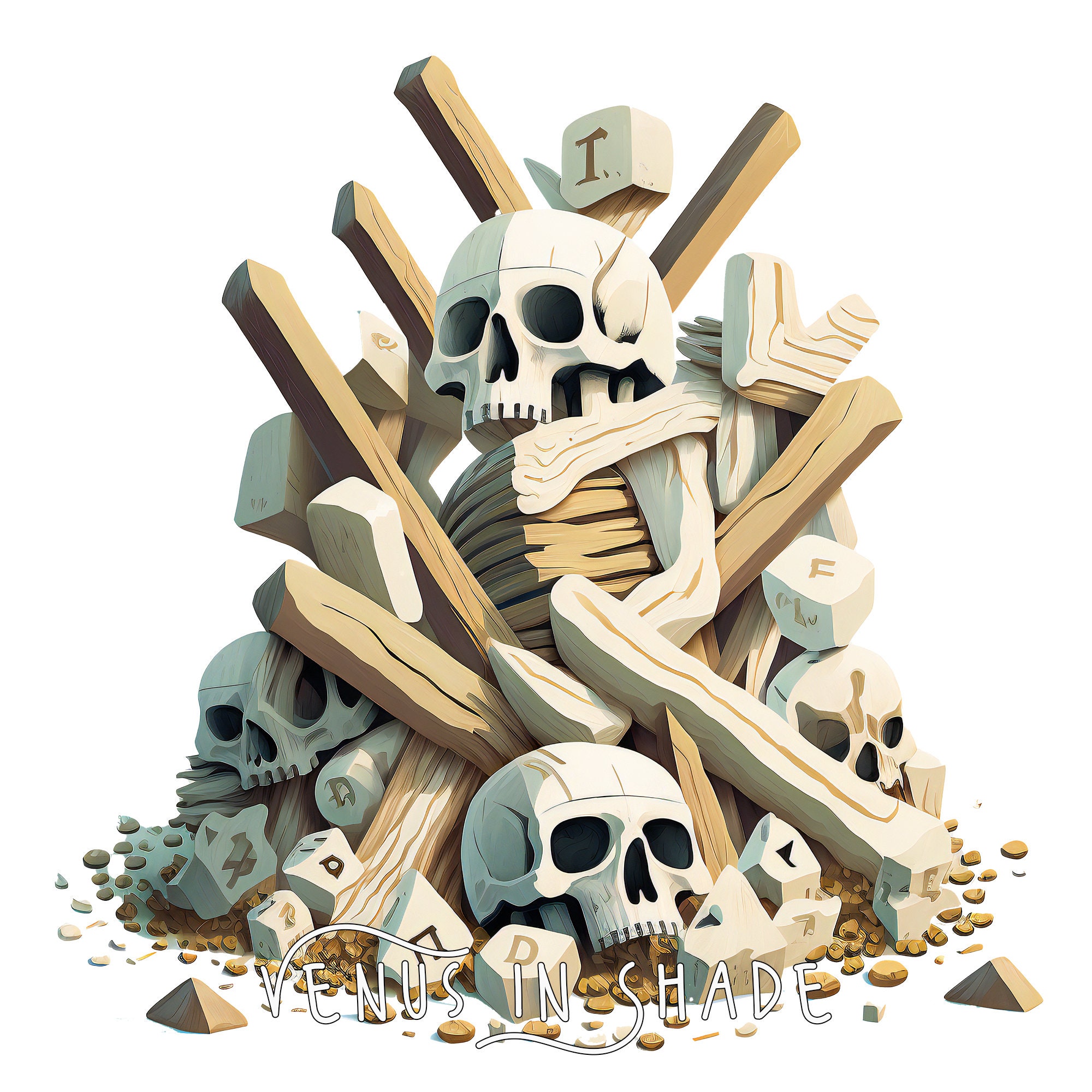 Cartoon Pile Of Bones