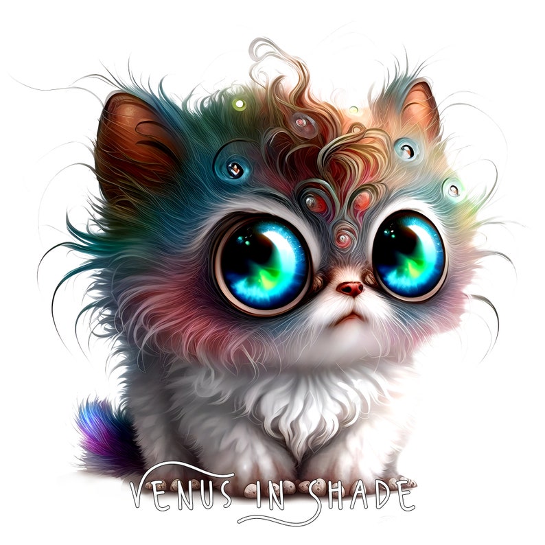 Odd Creature Space Cat Alien Entity Fantasy Monster Animal - Etsy