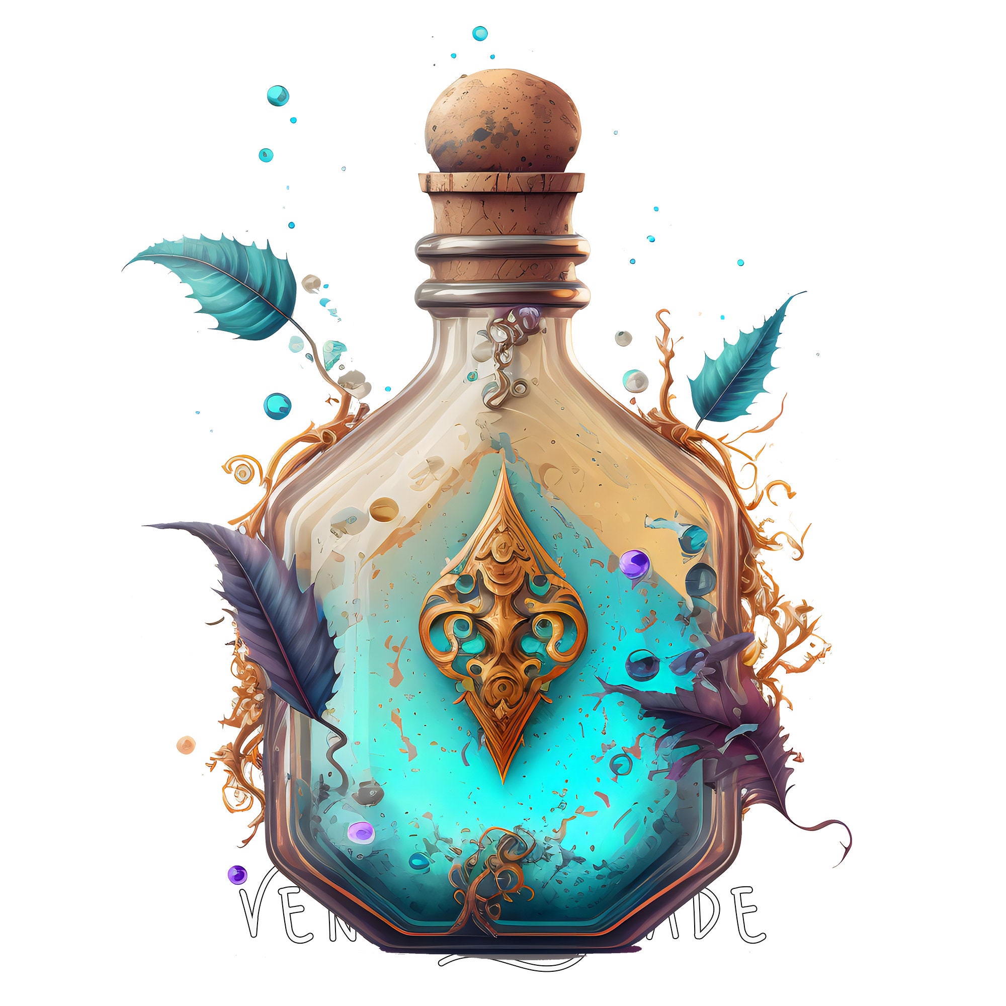 Magic Potion Bottle 5 Pack Part 2 apothecary Bottle DND - Etsy