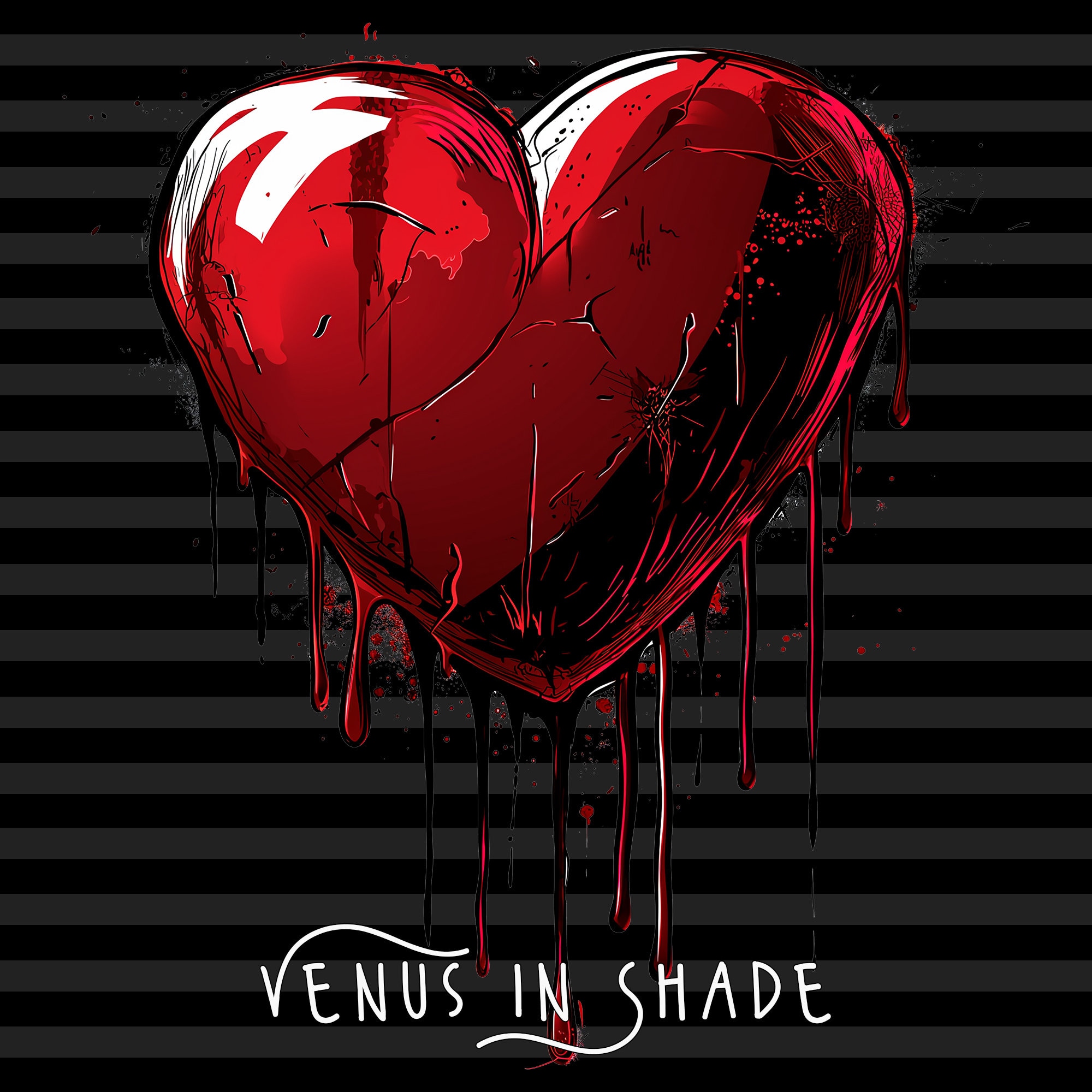 Melting Heart Valentine's Day Heart Red Dripping Broken Heart Dark ...