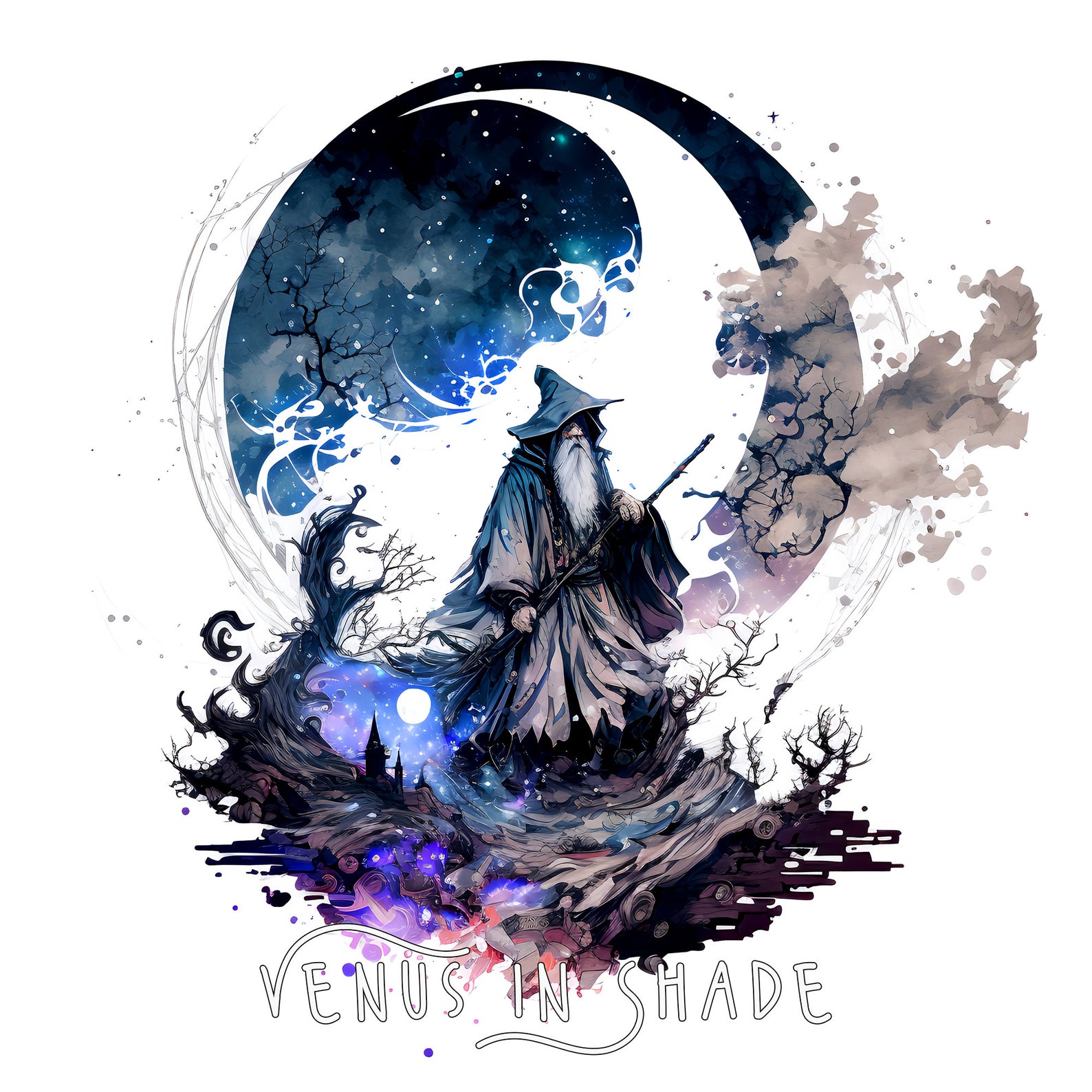 Moon Wizard Magic Sorcerer DND Roleplay Gaming Boss Mob - Etsy