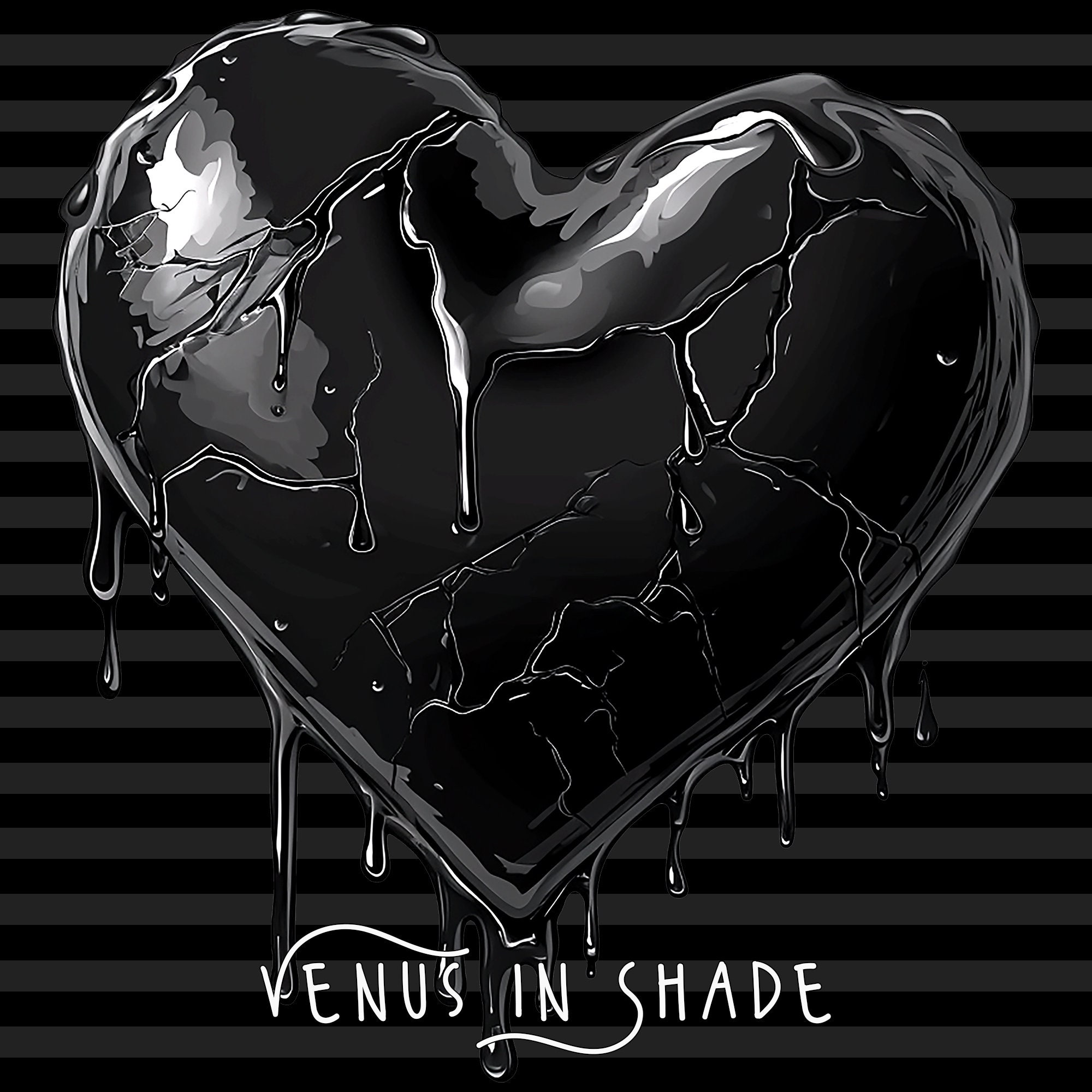 Darkened Heart Valentine's Day Heart Black and White Broken Heart Dark ...