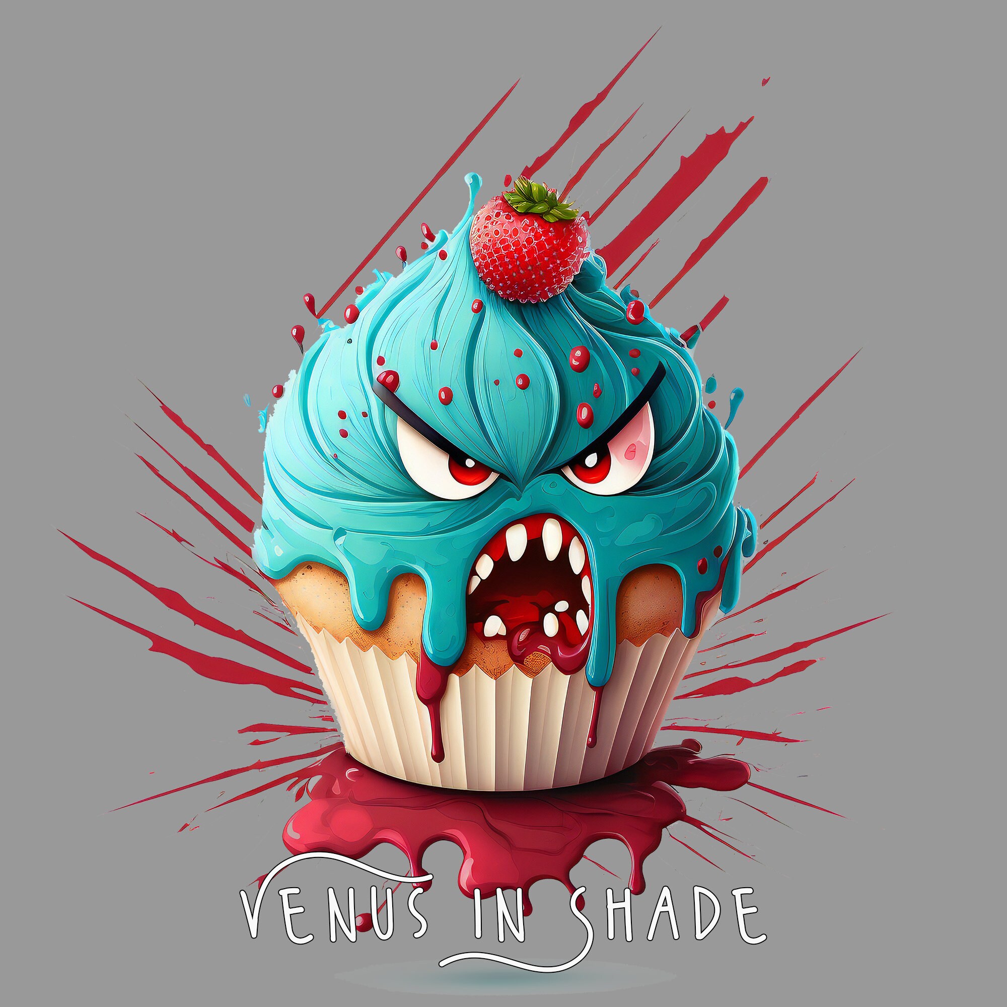 Odd Creature Monster Cupcake Angry Dessert Sweet Bakery Horror Woodland ...