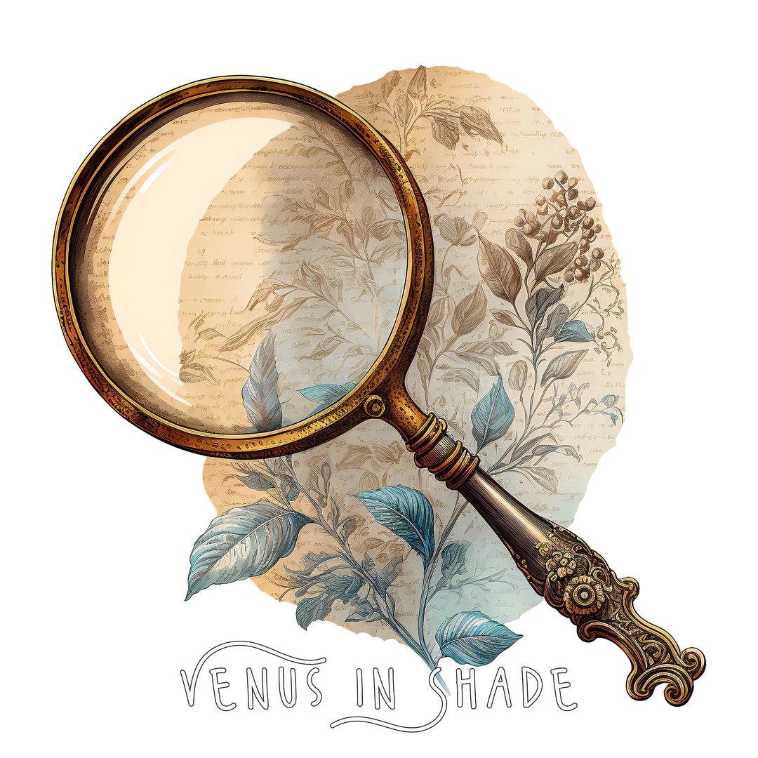 Vintage Magnifying Glass Antique Storybook Looking Glass Science Sewing ...