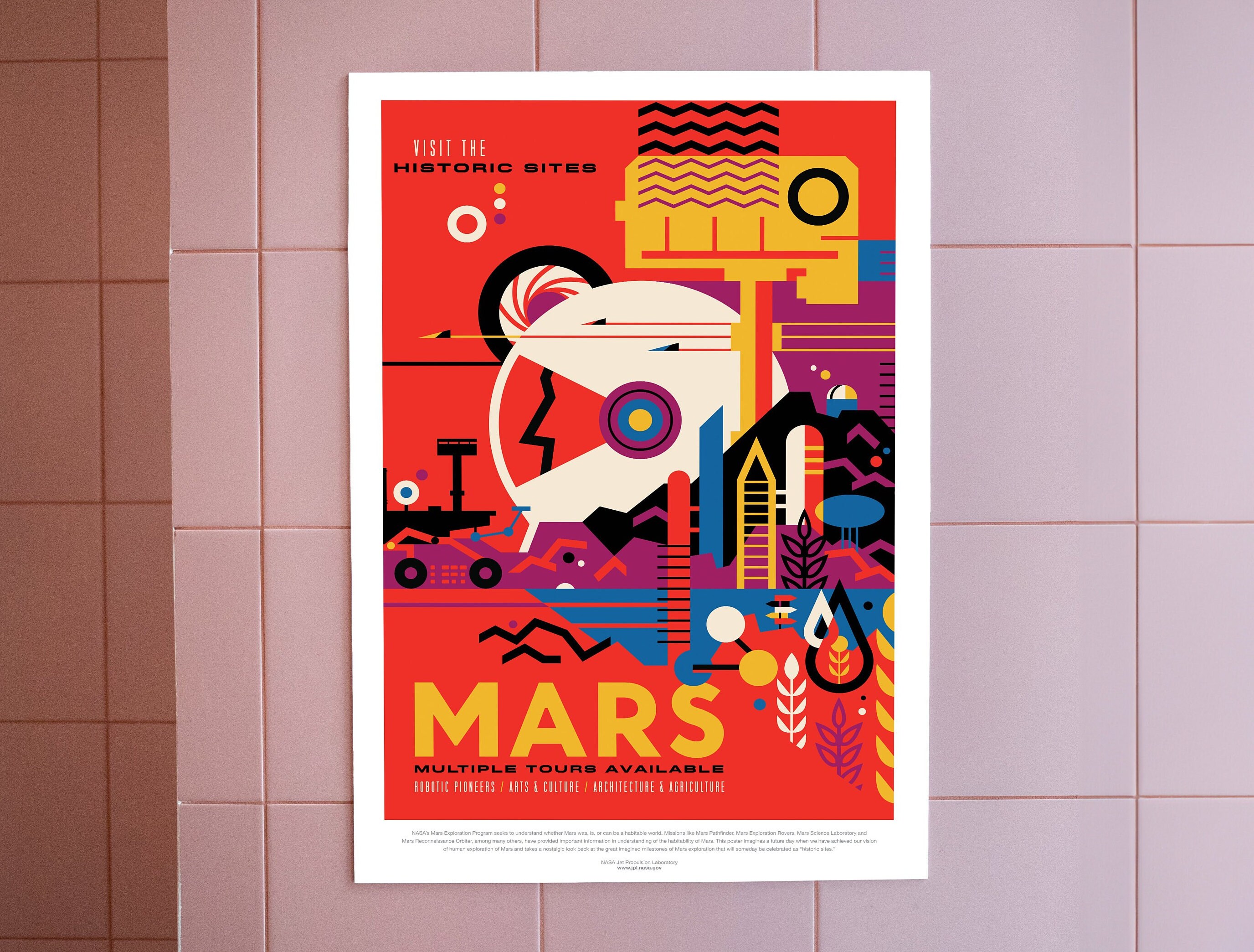 NASA Space Poster, Planet Mars, Museum Grade Astronomy Giclée Print ...