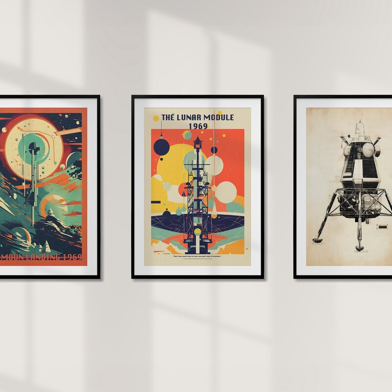 Retro Space Poster - Etsy